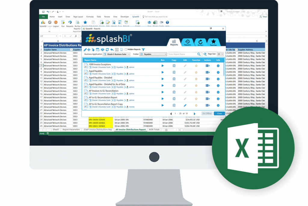 Excel Reporting Tool & Add In within BI Suite | SplashBI